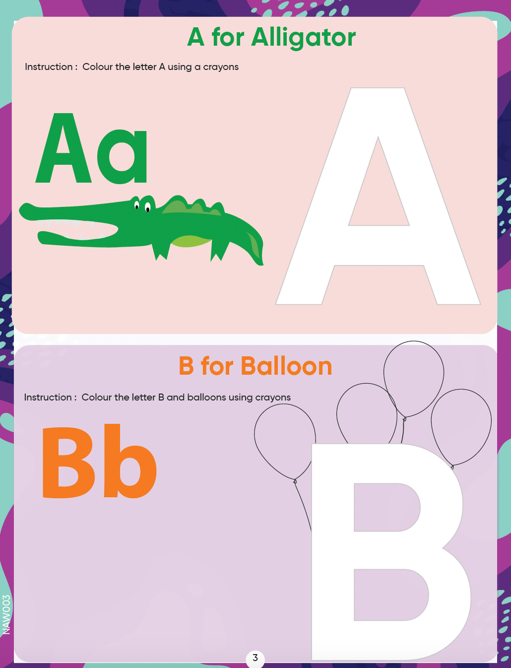 Edsmart Nursery Alphabet Writing Book for 3 years old | Alphabet ...