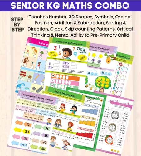 Senior KG Maths Combo of 2 books - UKG Maths Workbook CBSE for 4+ Years ...