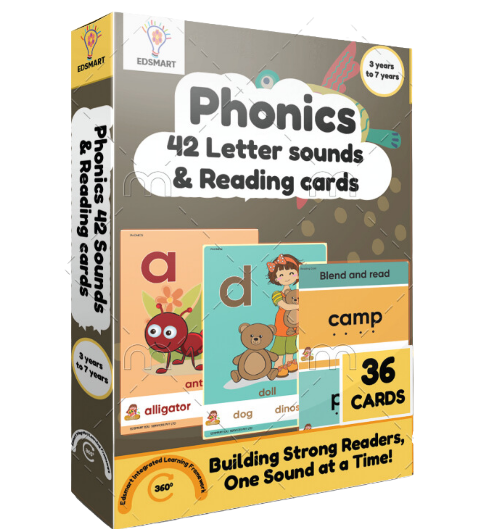 Edsmart BIG & Thick Flash Cards for Toddlers & Preschool - Phonics 42 ...