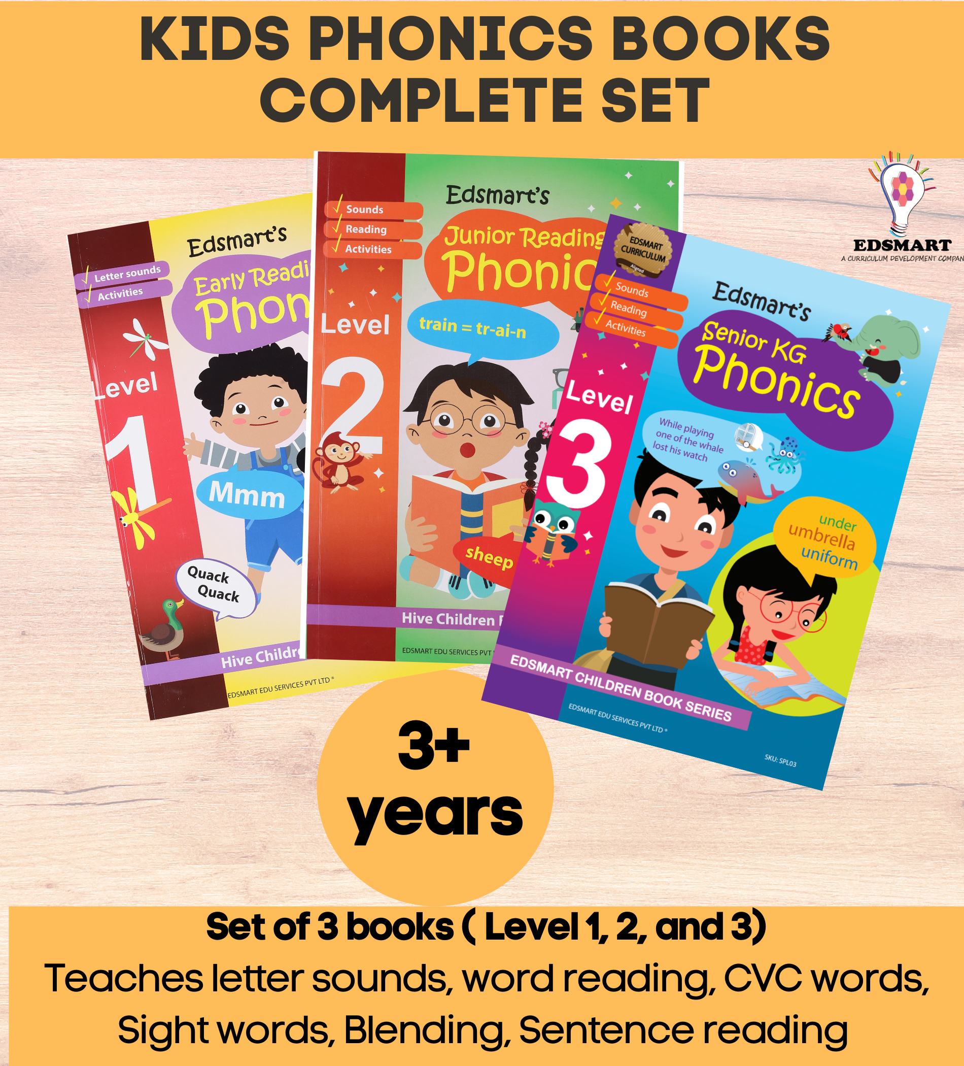 Kids phonics books full set for 3-5 years | Teaches Letter sounds, word ...