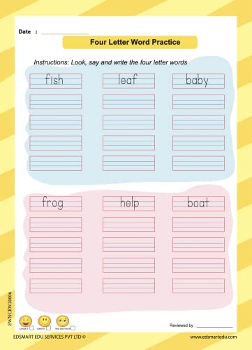 Edsmart English Word Writing & Sentence Writing Books set for Kids of 3 ...
