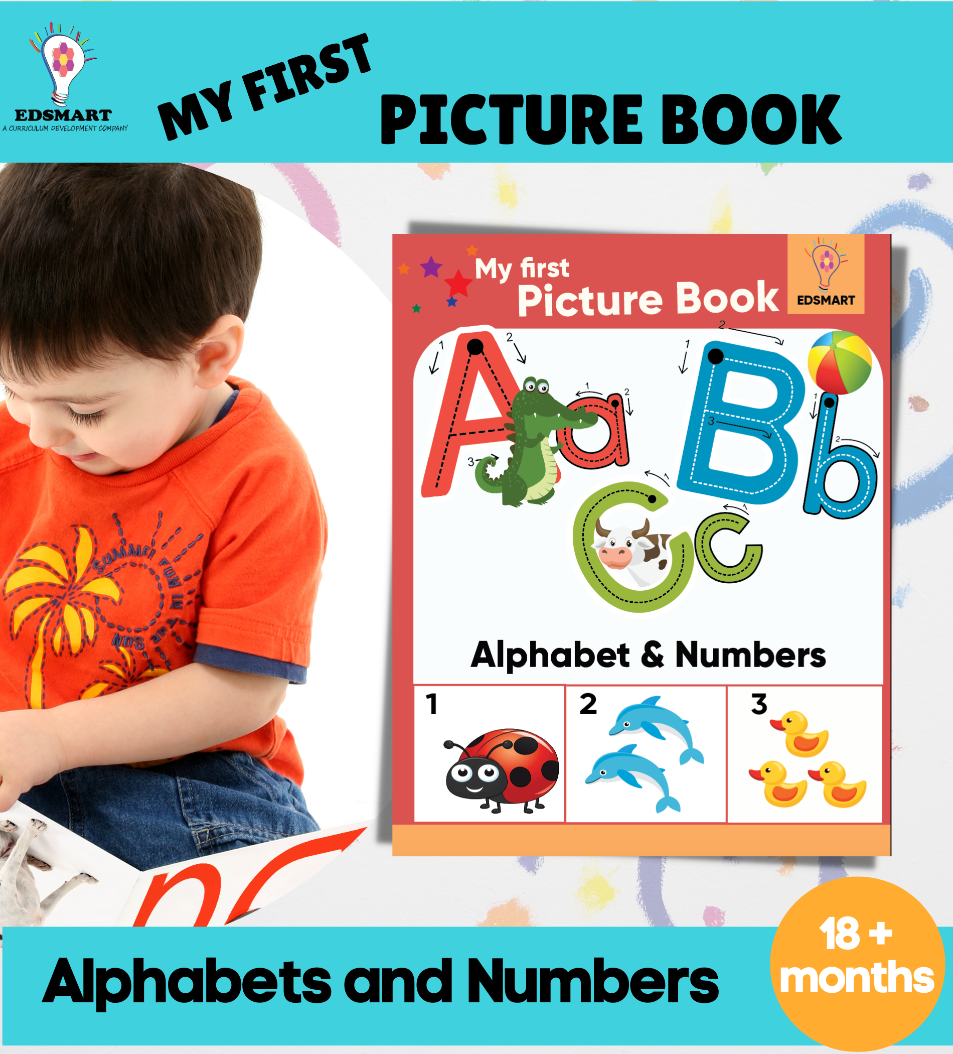 My First Picture Books for Kids - Alphabet ABC picture book and Numbers 123
