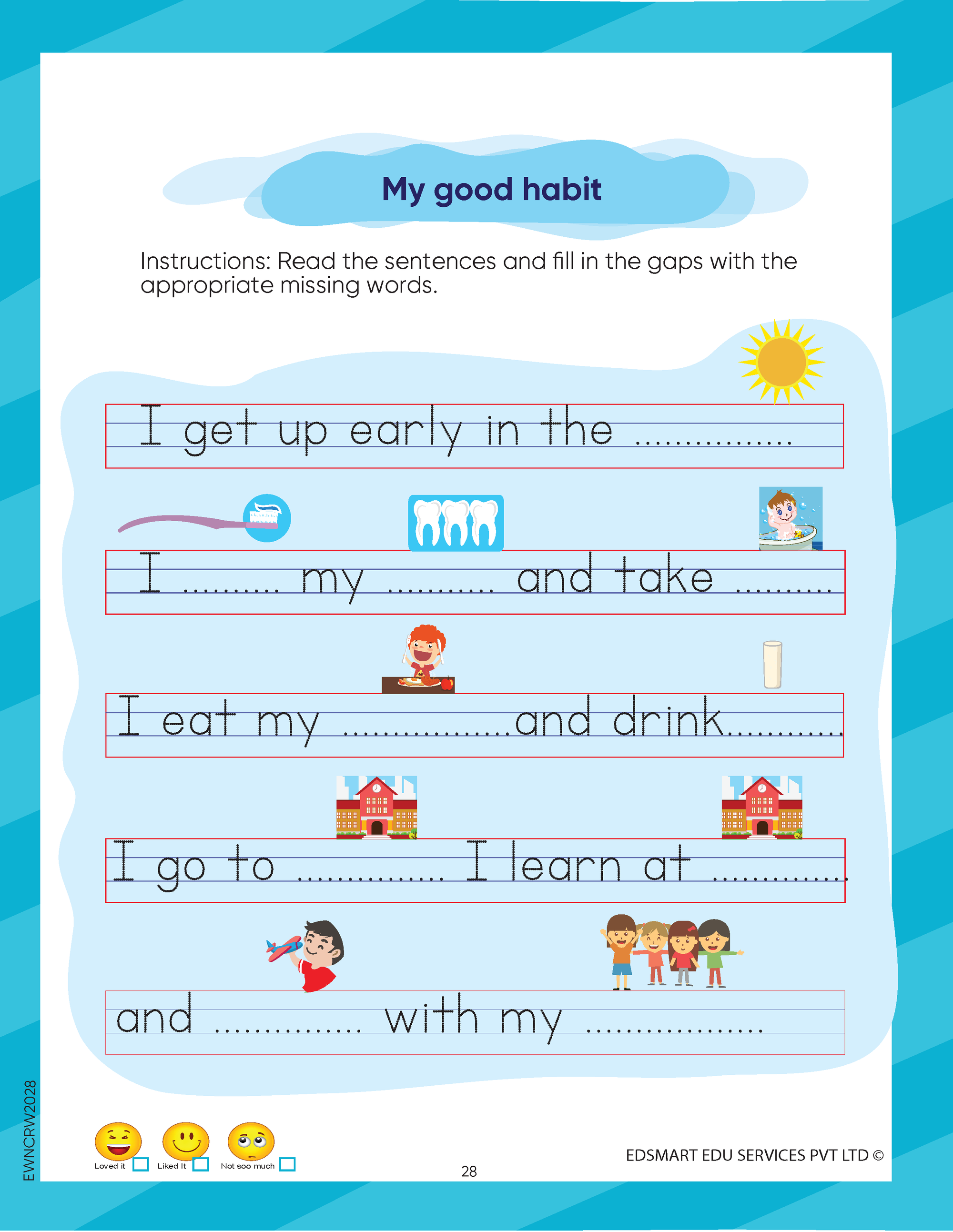 Edsmart English Word Writing Books- 3 word and Sentence Writing ...